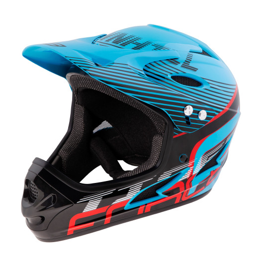 *KACIGA FORCE TIGER DOWNHILL plavo-crno-crvena S/M