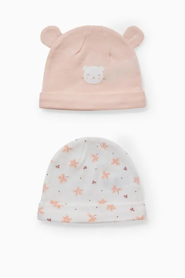 C&A Kape za bebe, Set od 2, Roze-bela