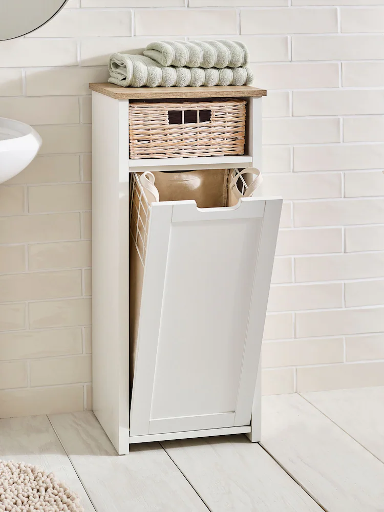 White Malvern Chalk Laundry Basket