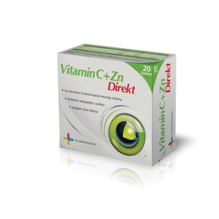 Pharmanova Vitamin C + Zn Direkt Pulvis, 20 kesica