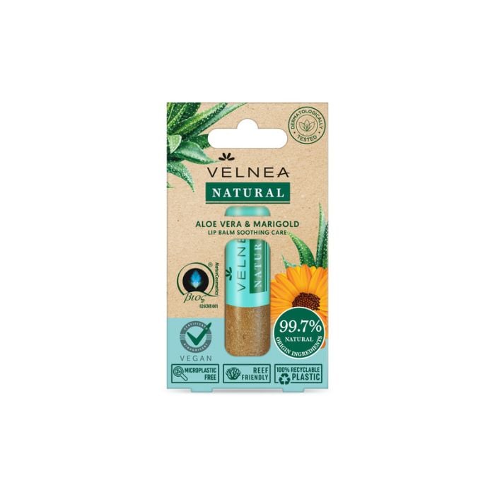 Velnea natural lip balm aloe vera i neven 5,5ml