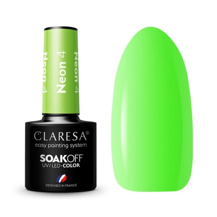 Claresa trajni lak za nokte uv/led neon 4 5g