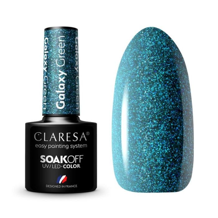 Claresa trajni lak za nokte uv/led galaxy green 5g