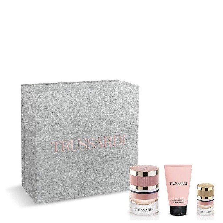 TRUSSARDI FEMININE SET(EDP 30ML+BODY LOSION 30ML+EDP 7ML)80Q414