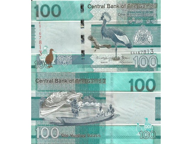 Gambia 100 dalasis 2023. UNC