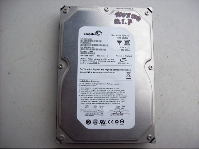 500 Gb Seagate 3.5 inca sata II ,ST3500630AS,100 % sve