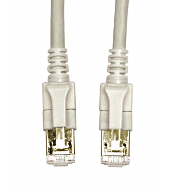 Patch kabl RJ45 LED, Cat.6a 10Gb, S/FTP, LS0H, sivi, 50m