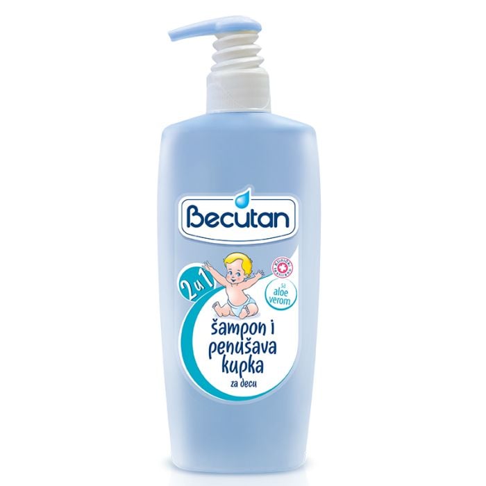 Becutan 2 u 1 šampon i kupka za decu sa pumpicom 400 ml
