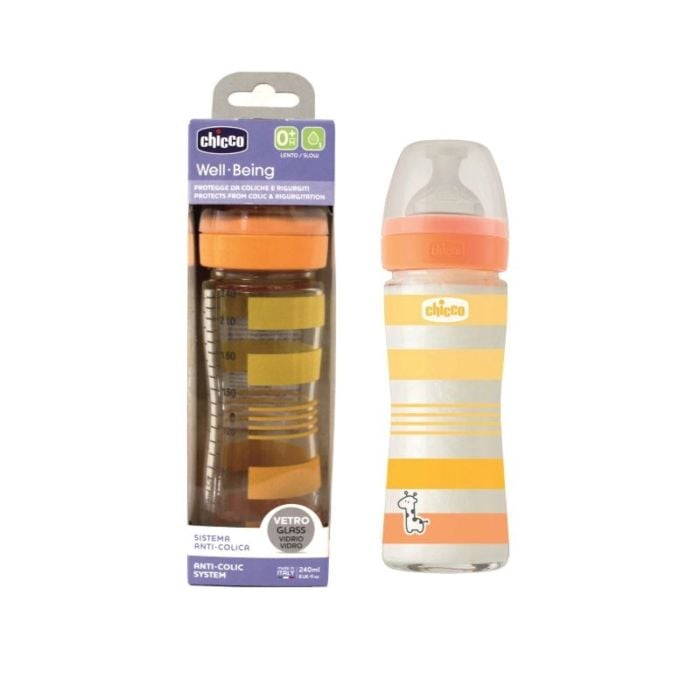 Chicco WB staklena flašica 240ml, silikon,unisex