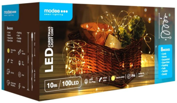 Modee Lighting ML-C2001 Lampice za jelku sa 100 toplo belih LED dioda,10m toplo bele