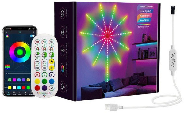 RGB LED vatromet, 10x0.3m+1x1m, 94 LED, DC LVT-30/94