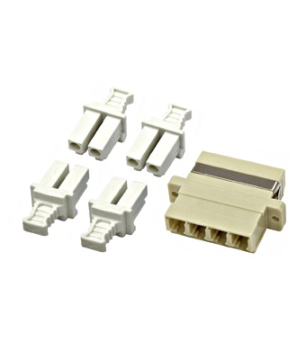 FO Adapter LC quad, MM, plastični, keram.košuljica, sivi