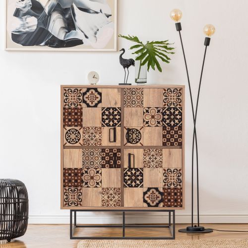 Quantum Solo - Mosaic Atlantic PineBlackBrown Multi Purpose Cabinet