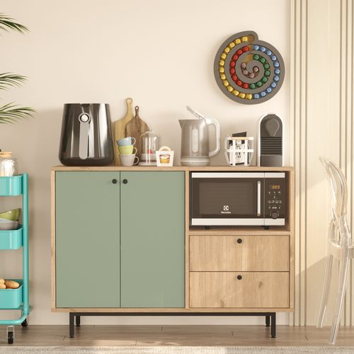 RE2-SY OakGreen Multi Purpose Cabinet