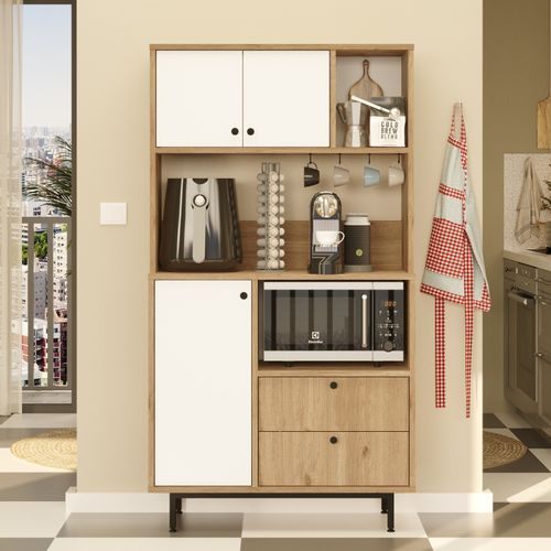 RE3-SW OakWhite Multi Purpose Cabinet