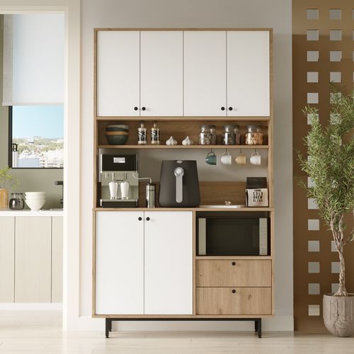 RE7-SW OakWhite Multi Purpose Cabinet