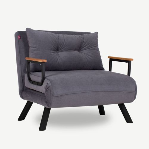 Atelier Del Sofa Sando Single - Jednosedačka na razvlačenje, siva