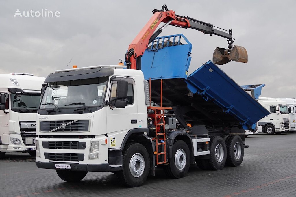 Volvo FM 400 / 8x4 / WYWROTKA + HDS PALFINGER PK 12 000 / HYDROBURTA  kiper