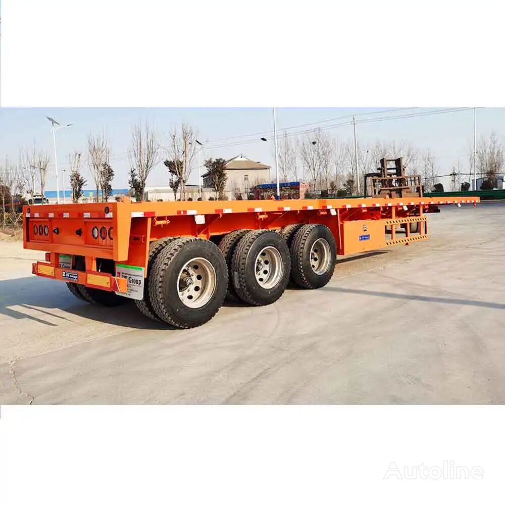 ZW-Trailer 20ft 40ft Container flatbed semi trailer poluprikolica platforma