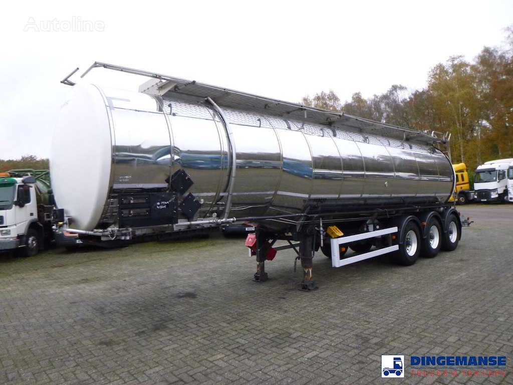 Crane Fruehauf Chemical tank inox 32.8 m3 / 1 comp cisterna za prevoz hemikalija