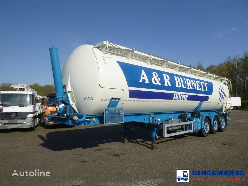 Feldbinder Powder tank alu 60 m3 / Compressor diesel engine. poluprikolica autocisterna