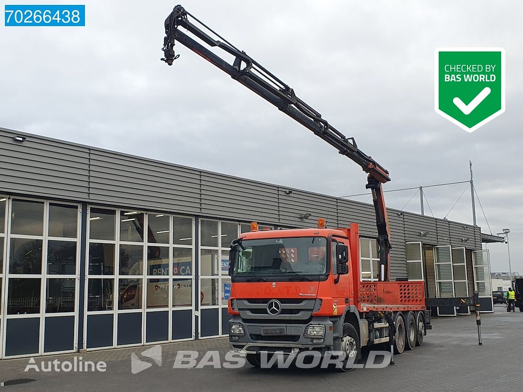 Mercedes-Benz Actros 3241 8X4 Palfinger PK 22002 EH Crane Kran Remote Lift+Len kamion s ravnom platformom