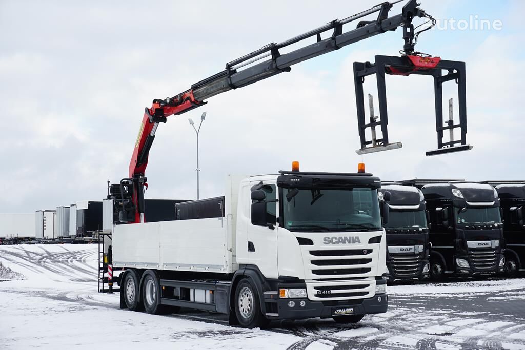 Scania G 410 kamion s ravnom platformom