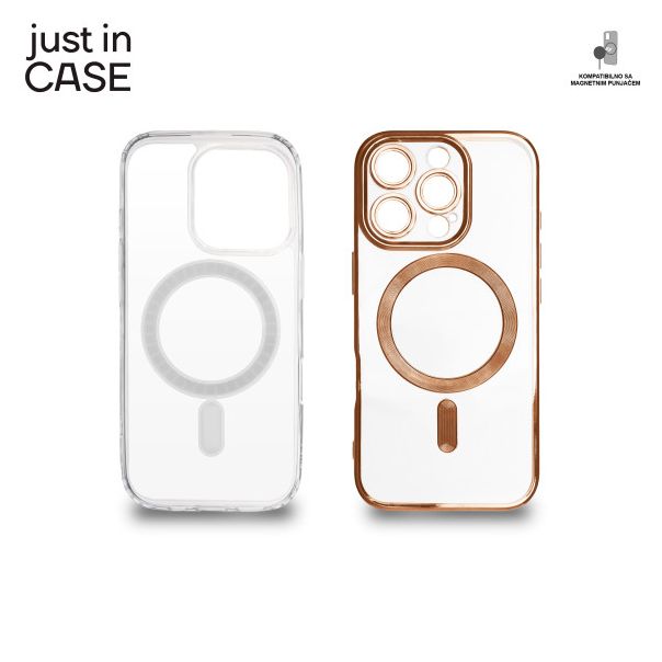 JUST IN CASE 2u1 Extra case MAG MIX paket za iPhone 16 Pro, roza