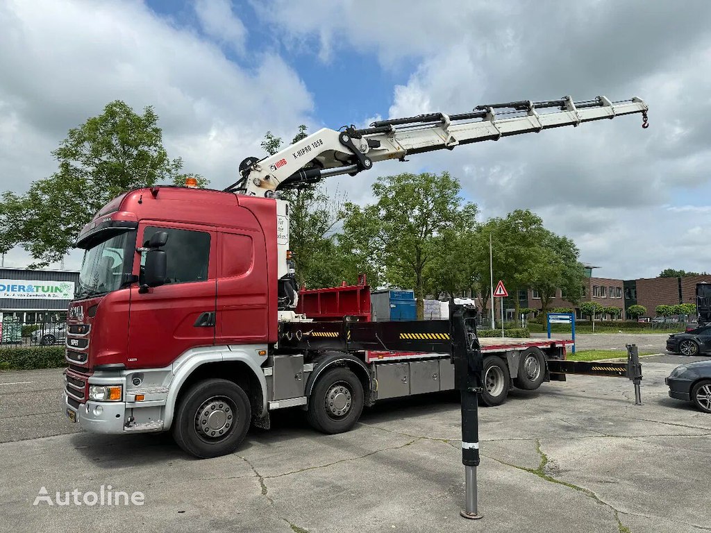 Scania G450 8X2 HIAB 1058EP-6 + REMOTE CONTROL kamion s ravnom platformom