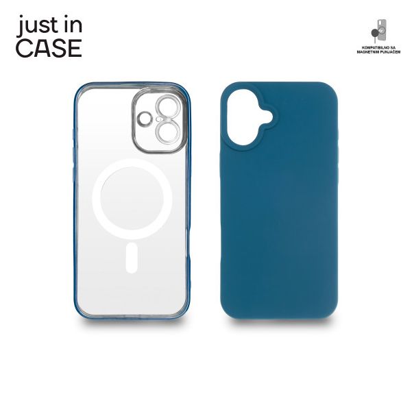 JUST IN CASE 2u1 Extra case MAG MIX PLUS paket za iPhone 16 Plus, plava