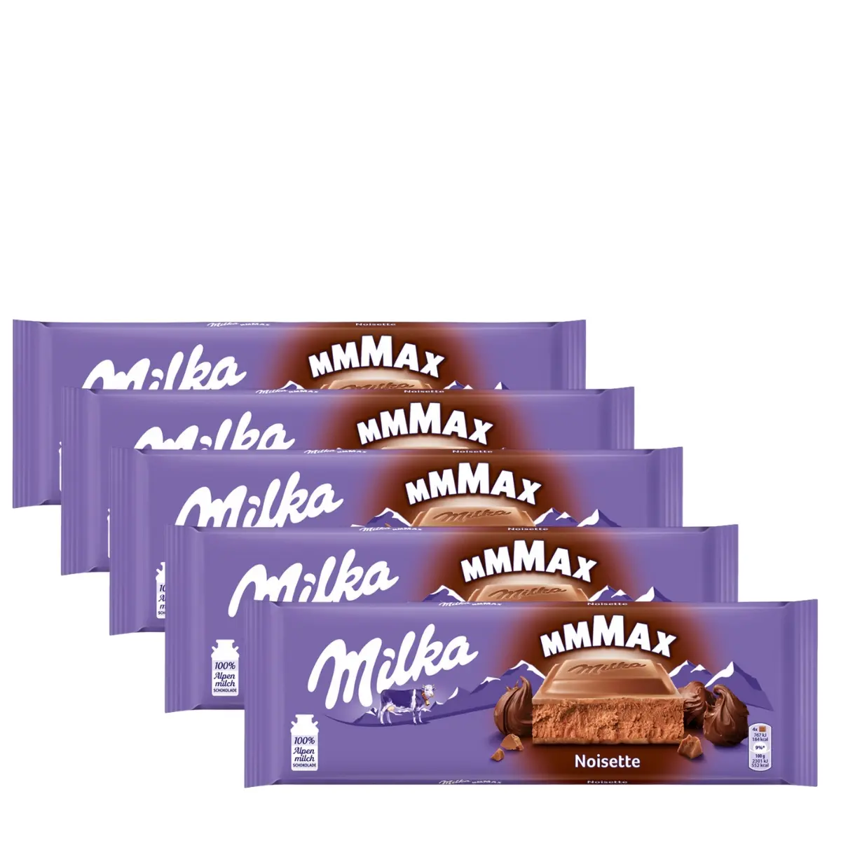 MILKA Noisette Čokolada sa otopljenim lešnikom, 80g, 5 komada