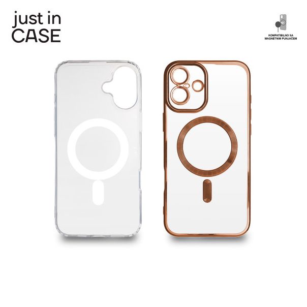 JUST IN CASE 2u1 Extra case MAG MIX paket za iPhone 16 Plus, roza