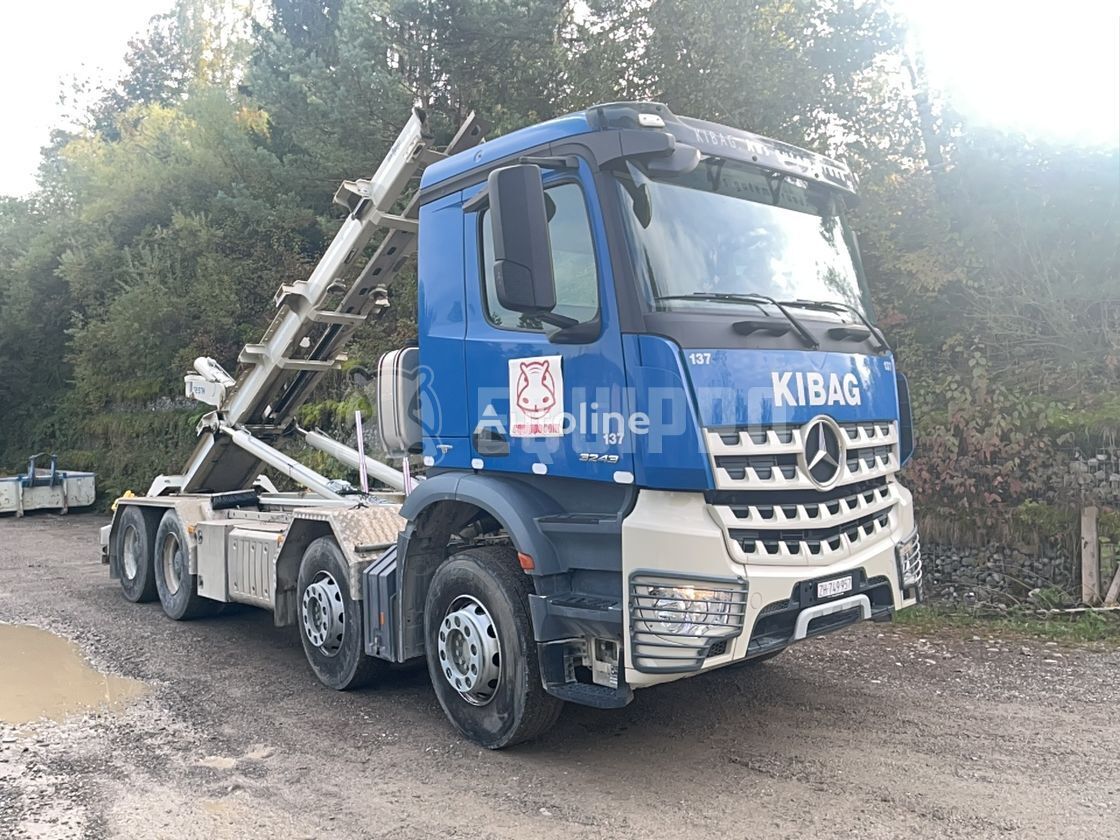 Mercedes-Benz Actros 3243 m-tec HLS20 pocket silo lifter - hook loader combina kamion rol kiper