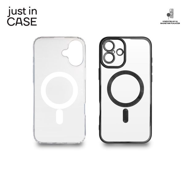 JUST IN CASE 2u1 Extra case MAG MIX paket za iPhone 16 Plus, crna