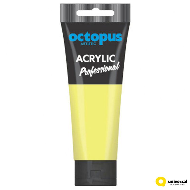 BOJA AKRILNA 75ML OCTOPUS PROFESSIONAL NEON YELLOW 838 UNL-2337