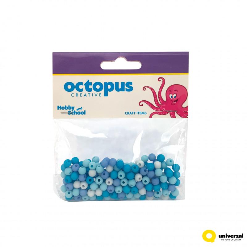 DEKORATIVNE PERLE PLAVE 6mm 160kom UNL-2406 OCTOPUS