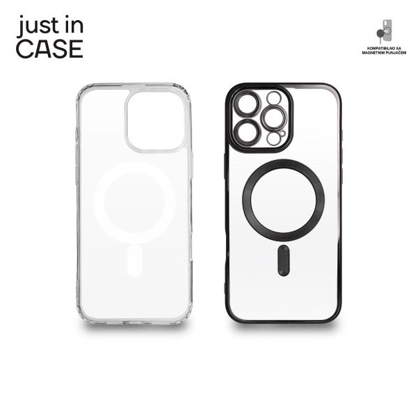 JUST IN CASE 2u1 Extra case MAG MIX paket za iPhone 16 Pro Max, crna