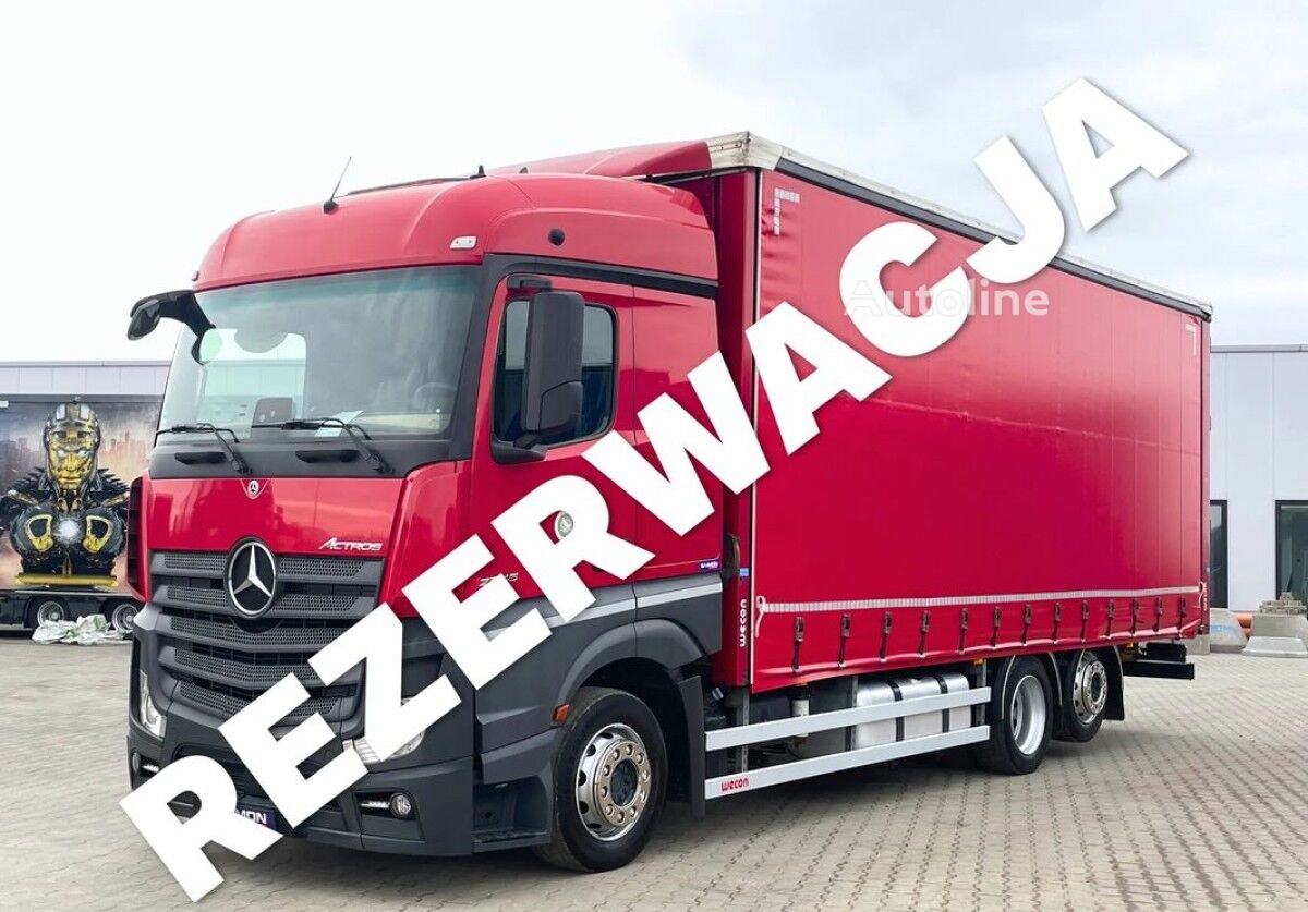 Mercedes-Benz ACTROS 2545 / PRZESTRZENNY 60M3 / 7,75 M / SALON PL kamion sa klizna zavesa cerada