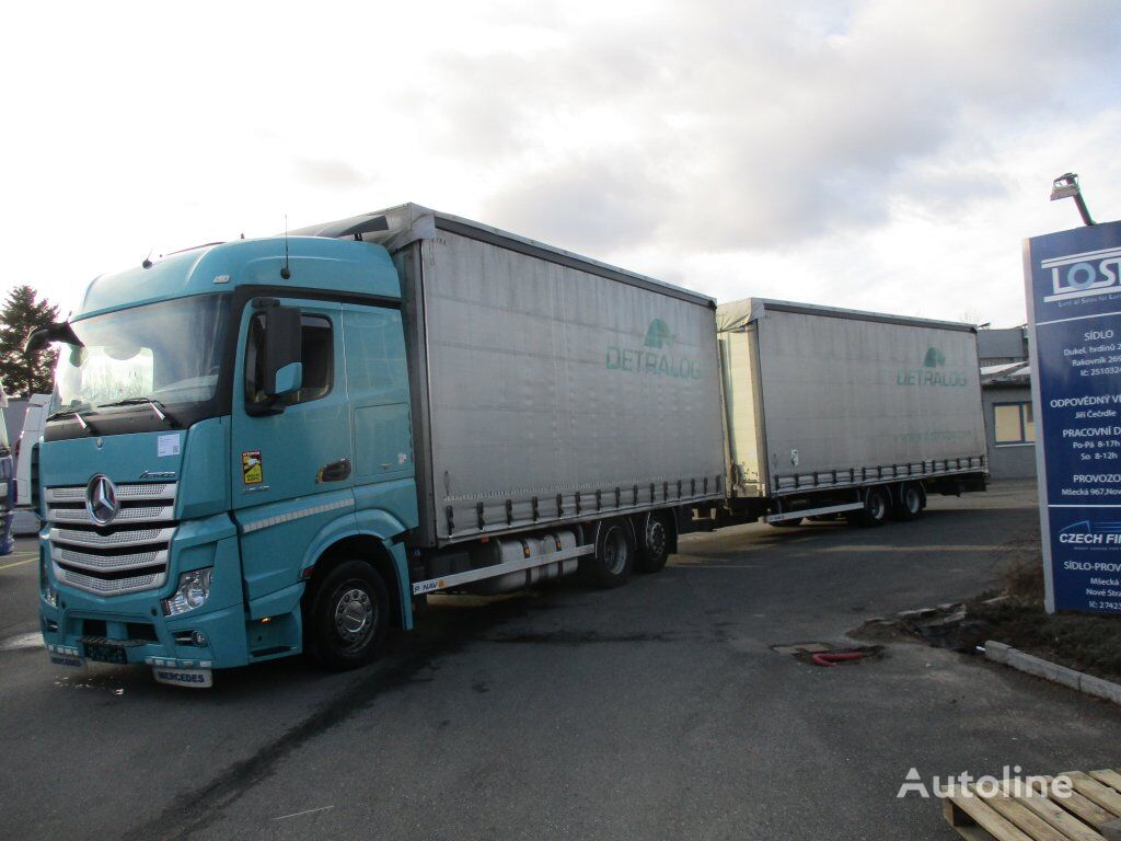 Mercedes-Benz Actros kamion sa klizna zavesa cerada + prikolica sa kliznom ceradom