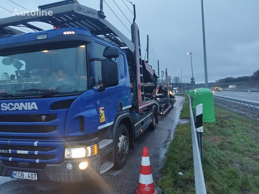 Scania P450 autotransporter + prikolica autotransportera