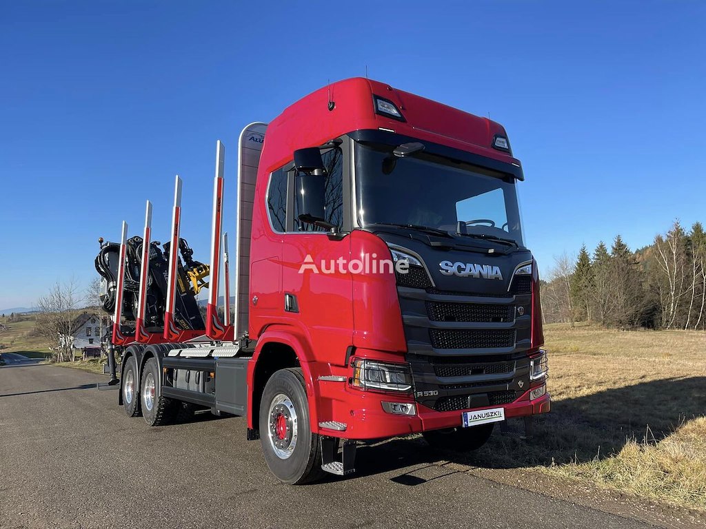 Novi Scania NOWA R530 V8 Do krótkiego Do Lasu Timber Truck Kesla kamion za prevoz drva