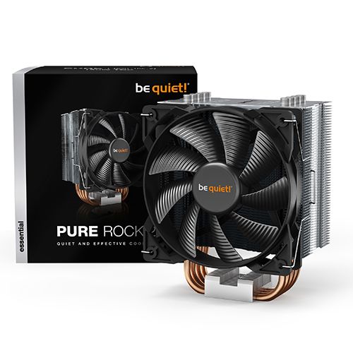 be quiet! BK006 Pure Rock 2 [LGA-1851 Default ILM and RL-ILM support], 150W TDP, 120mm PWM fan, brushed aluminum, thermal grease (already applied), backplate mounting set for Intel and AMD