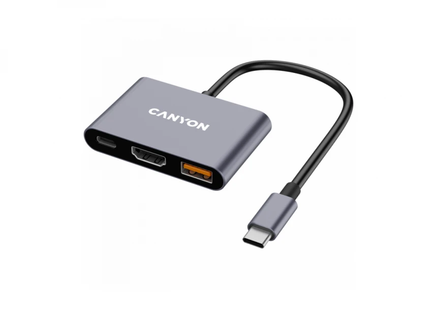 CANYON hub DS-4 3in1 USB-C Grey