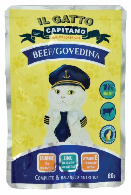 HRANA ZA MAČKE GOVEDINA CAPITANO 80G