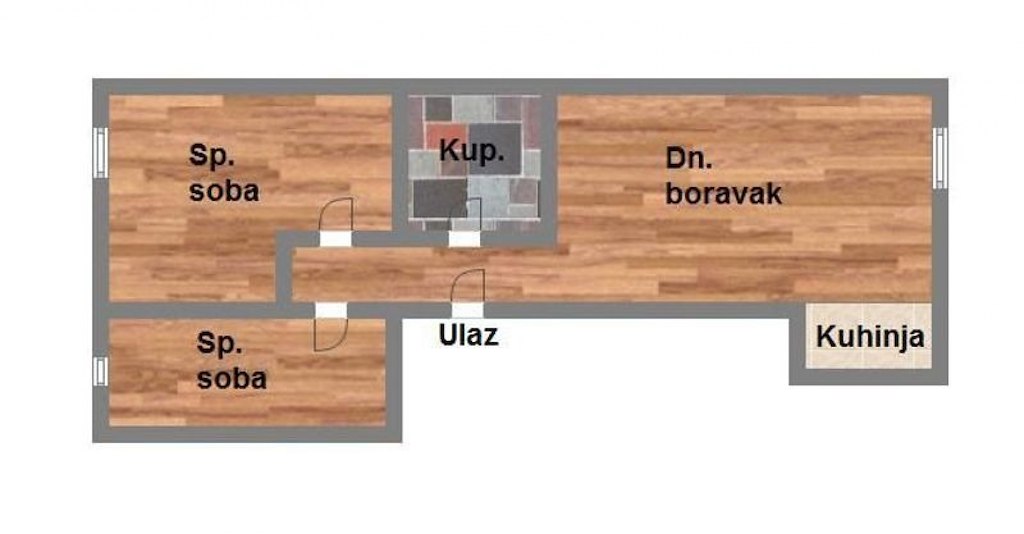 dvoiposoban stan 44m2 petrovaradin odlican