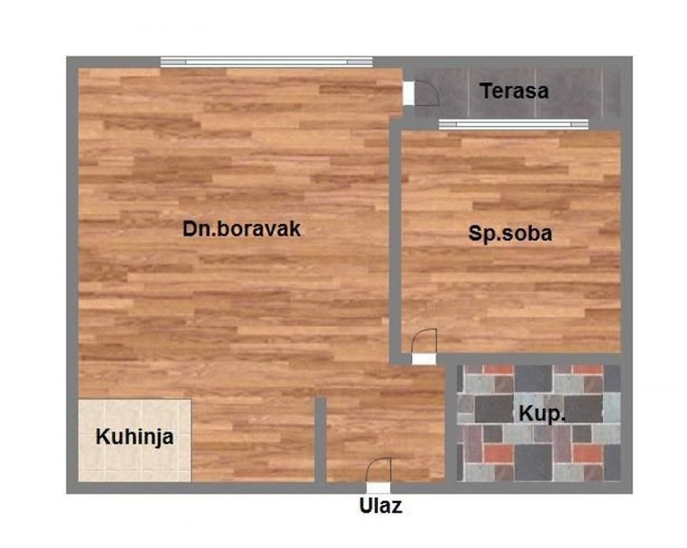 Podbara dvosoban 39m2 sa PDV-om