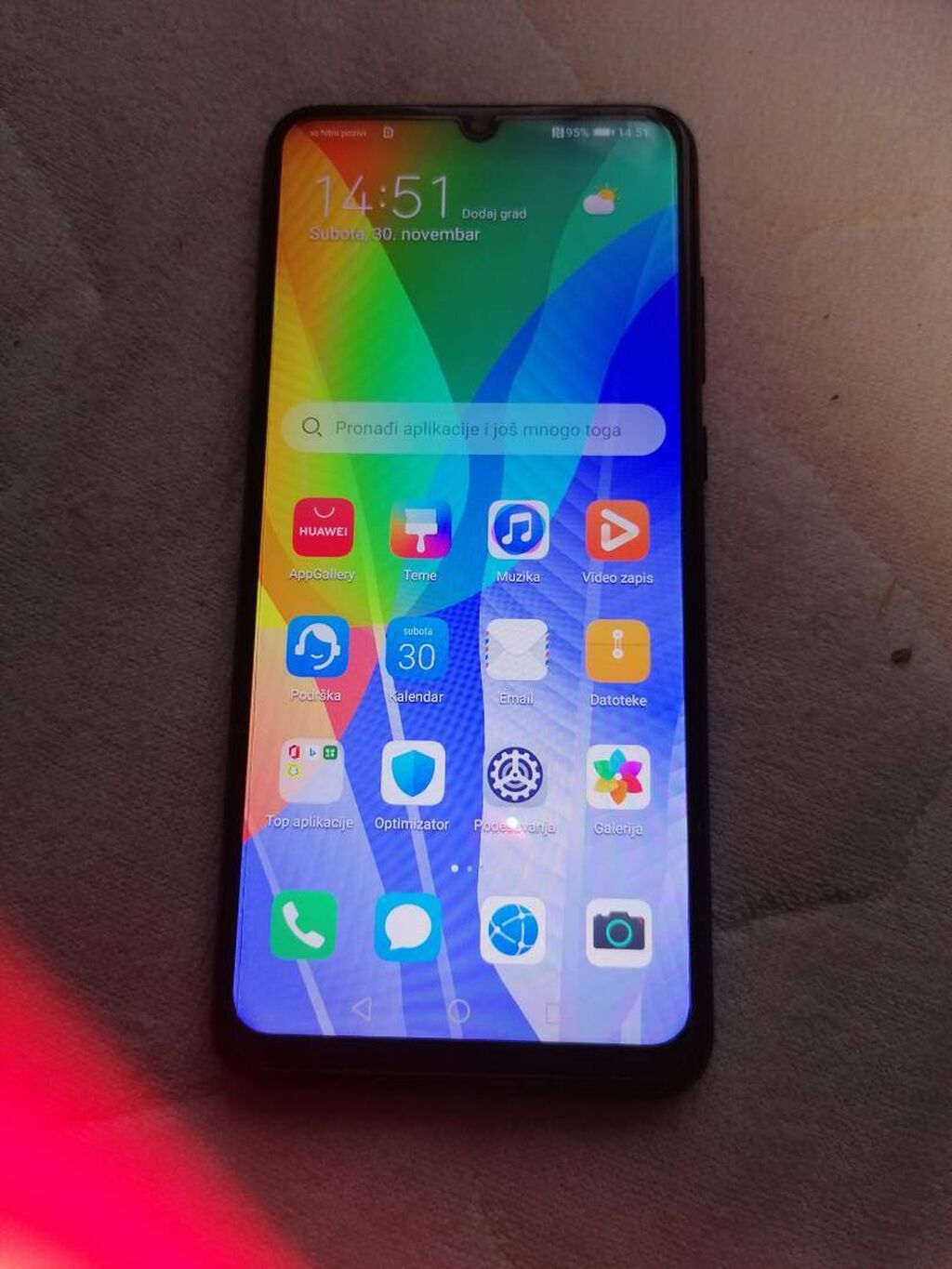 Huawei Y6p, 64 GB, bоја - Crna, Otisak prsta