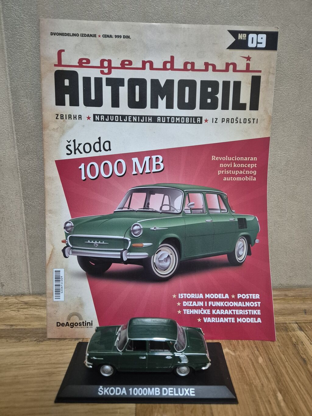 Legendarna Škoda 1000 MB u razmeri 1:43. Dobro očuvan, otpakovan, sa