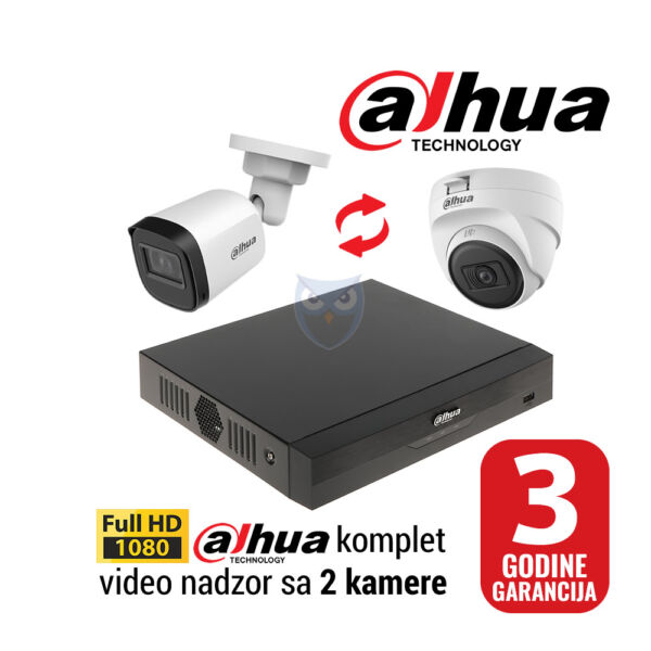 HD Dahua komplet video nadzor sa 2 kamere