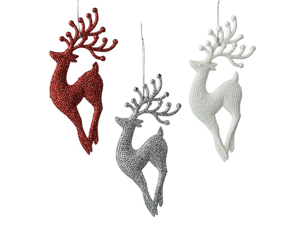 NG dekoracija - HANGING REINDEER 17cm 516589 - Assorted - KMG